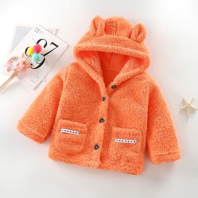 中国 100cmポリエステル綿の子供の冬のジャケットはBreastedの暖かいコートのビロードを厚く選抜する 販売のため