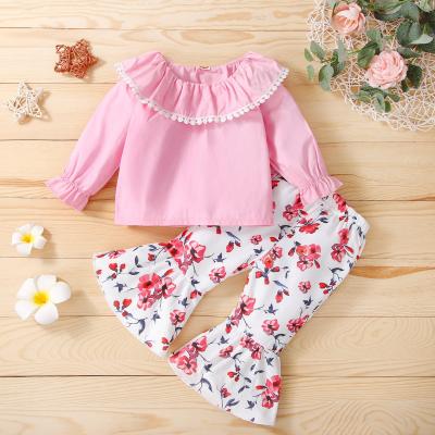 Cina L'abbigliamento dei bambini della primavera della manica della tromba in due pezzi in vendita