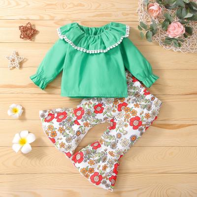 Cina L'abbigliamento dei bambini della primavera della manica della tromba in due pezzi in vendita