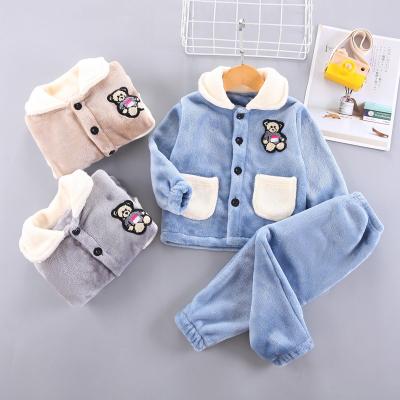 Cina i pigiami di S di 0.8M Flannel Khaki Children ' fissa l'usura domestica dei pigiami degli amici dei bambini in vendita
