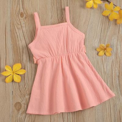 Cina Lunghezza media senza maniche dei vestiti casuali da colore solido dell'abbigliamento del vestito dei bambini casuali in vendita
