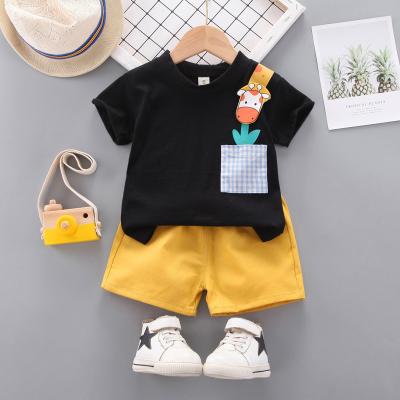 Cina Camicia in due pezzi della stampa dei cervi del poliestere dei ragazzi dell'abbigliamento dei bambini di estate del cotone in vendita