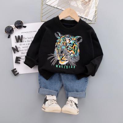 China 43.3in van kinderen 110cm de Lente en van Autumn Tiger Print Suit Two Piece Geplaatste Broek Te koop