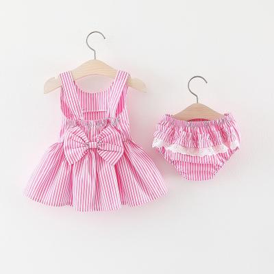 Cina vestito di vestito rosa dall'abbigliamento dei bambini di estate del poliestere di 80cm per il bambino in vendita