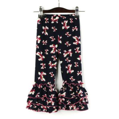 Cina I pantaloni casuali dei bambini di lunghezza del pizzo dell'estate pelano i pantaloni floreali amichevoli del chiarore equipaggiano in vendita