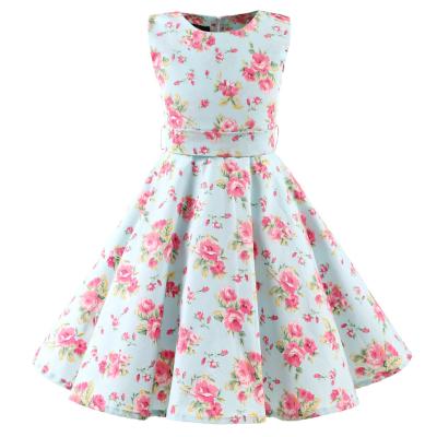 Cina Vestiti dalle ragazze del bambino dell'abbigliamento dei bambini di estate di Dot Flower Show Skirt Retro di Polka in vendita