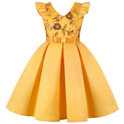 Cina Partito festivo del vestito dallo zecchino dell'abbigliamento dei piccoli della manica bambini volanti di estate in vendita