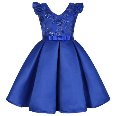 Cina Partito festivo del vestito dallo zecchino dell'abbigliamento dei piccoli della manica bambini volanti di estate in vendita