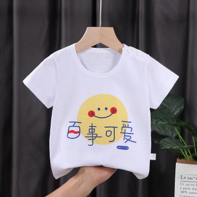 中国 不足分は純粋な綿の女の子の夏が男の子の上に着せる子供のスポーツ シャツにスリーブを付けた 販売のため