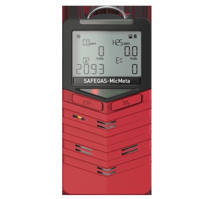 China Safegas 6 in 1 gasdetector O2 H2S CO LEL CO2 Multi Detect Rood Draagbaar licht voor industrieel gebruik for sale