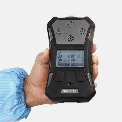 China Portable 6 In 1 Multi Gas Detector for CH4 CO CO2 H2S NO2 O2 Long Standby Time for sale