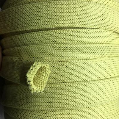 China Flame Retardant Kevlar Braided Sleeving Aramid Sleeve For Glass Tempering Furnace for sale