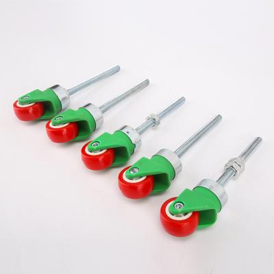 China Glass Machinery Caster 1.5 Inch Universal Caster PU Extended Screw M8 for sale