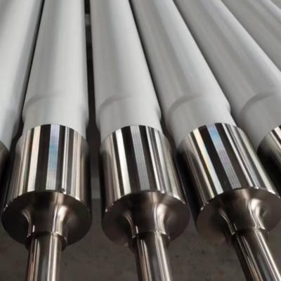China Glass Termpering Fused Silica Roller 55mm-95mm Quartz Ceramic Roller Shaft for sale
