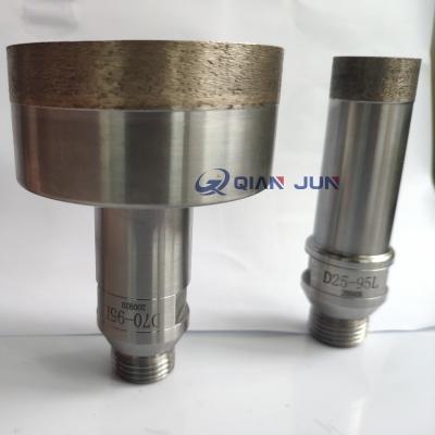 China Threaded Shank Glass Core Drill Bit 70mm Diameter for sale