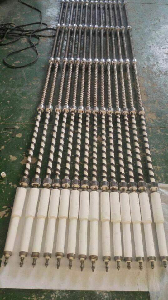 Tamglass Glasston tempering furnace heating element close-up