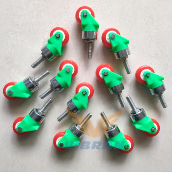Quality Glass Processing Conveyor Caster Urethane Roller For Scratch Free Glass Transfer for sale