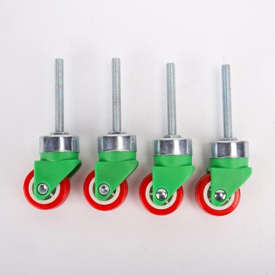 China PU Roller Casters Customized Industrial Castor Wheels For Working Table for sale