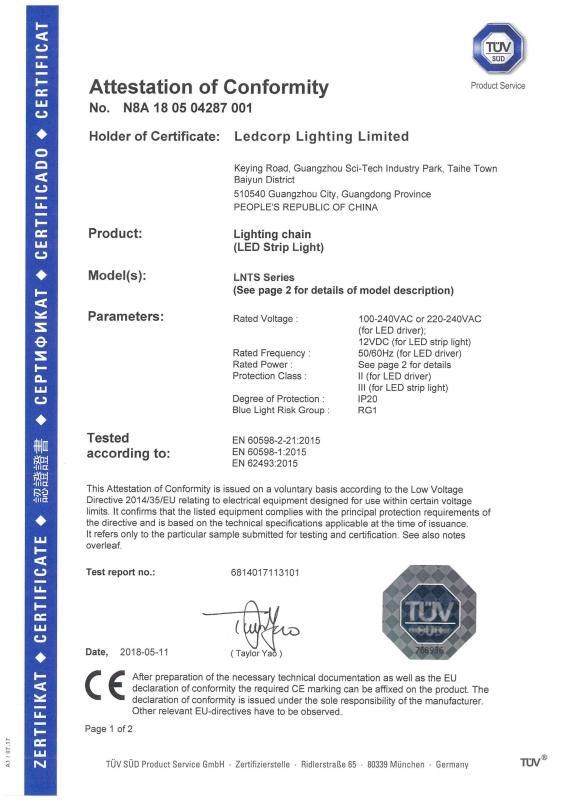 TUV-CE LCD - LEDCORP LIGHTING LIMITED