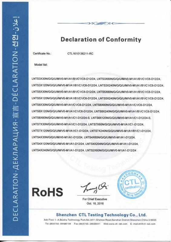 RoHS - LEDCORP LIGHTING LIMITED