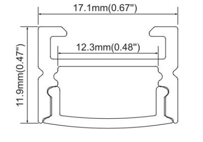 Cina Aluminum Profile New Customizable to Meet Customer Requirements 17x12mm (0.67