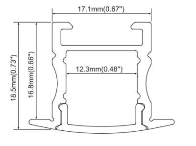 Cina Aluminum Profile New for High-Strength and Lightweight Designs 17x18.5mm (0.67