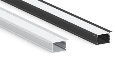 Cina 65mm x 35mm Aluminum Profile LED Linear lighting with Led Strip Recessed Type with PC or Milky Cover in vendita