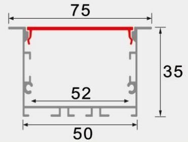 Cina LEDCORP® Customized Aluminum Profile Recessed/Embedded/Reture Groove for Linear Light Assembly for office in vendita