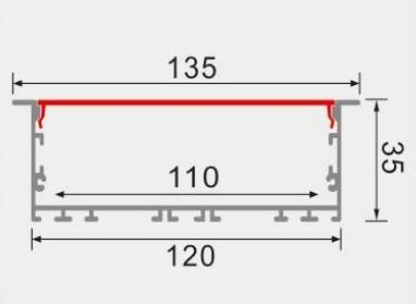 Cina LEDCORP® Customized Aluminum Profile Recessed/Embedded/Reture Groove for Linear Light Assembly for office in vendita