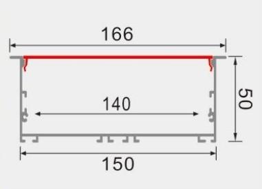 Cina LEDCORP® Customized Aluminum Profile Recessed/Embedded/Reture Groove for Linear Light Assembly for office in vendita