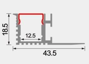 Cina LEDCORP® Customized Aluminum Profile Recessed/Embedded/Reture Groove for Linear Light Assembly for Home Residence Office in vendita