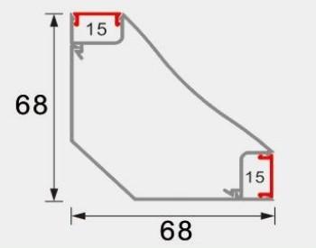 中国 LEDCORP® Aluminum Profile Pendant/Return Groove/Bend for LED Linear Light Customized Dimension 販売のため