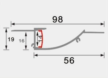 Cina LEDCORP® Aluminum Profile Pendant/Return Groove/Bend for LED Linear Light Customized Dimension in vendita