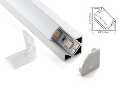 Cina LED Linear lighting Aluminum profile decoration for corner milky cover in vendita