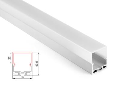 Cina 35mm x 43.5mm Aluminum Profile LED Linear lighting Pendant type with PMMA opal cover PC Milky or clear cover in vendita