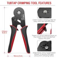 China CE Aluminum Wire Crimper Tool Hexagonal Practical Black Red Color for sale