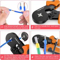 China Anti Abrasion Wire Ferrule Crimper Kit Multipurpose Practical for sale