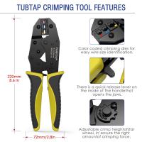 China ISO Practical Cable Crimping Tool Kit , Ergonomic Crimp Tool Connector Kit for sale