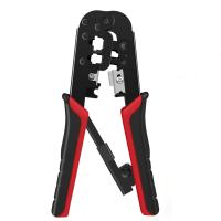 China Red Multipurpose Ethernet Wire Crimper Cutter Ergonomic Design for sale