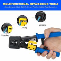 China Alloy Practical Network Cable Crimping Tool , Multipurpose CAT Cable Crimper for sale