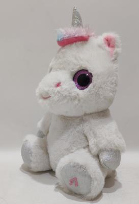 Cina Occhi grossi, impressione incisa, canto, occhi sinistri e destri, luci di unicorno, giocattolo elettrico di peluche. in vendita
