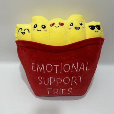 China Emotional Fries 35cm Cute Support Pillow Cushion Home Decoration Cuddly Plush toy for sale