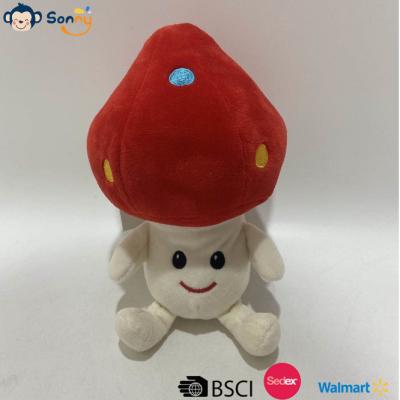 China Three-Color Recording Left And Right Moving Mushroom Electric Plush Soft Doll for sale