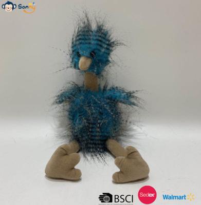 China OEM Factory Wholesale Custom Blue Peacock Fluff Ostrich Plush Toys Gift Stuffed Animal for sale