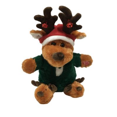 Китай Детский Рождественский подарок Смешной олень с трясущейся ногой и поющей плюшевой игрушкой Электронная игрушка продается