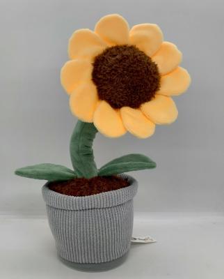 China Sunflower Recording Plush Toy Made of Plush Material and 100% PP Cotton for sale