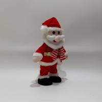China Singing Dancing Christmas Santa Deer Plush Toy 30cm PP Cotton Filled for sale