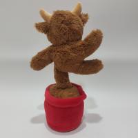 China Singing Dancing Highland Cow Plush Toy 30cm Soft Stuffed Animal for Baby Toddler Gift for sale