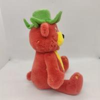 China Recording Repeating Moving Left Right Strawberry Bear Plush Toy 30cm Voice Recordable Interactive Stuffed Animal for sale