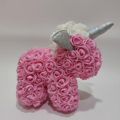 China Valentine's Day Rose Unicorn Plush Toy Romantic Gift for sale